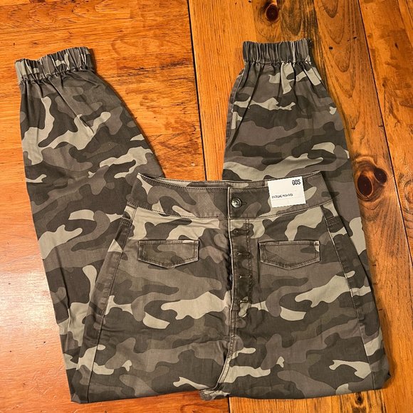 Express | Pants & Jumpsuits | Nwt Express Button Front Gray Camo ...